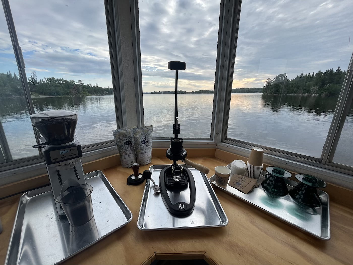 Coffee Roasted on a houseboat while floating on Lake of the Woods ...